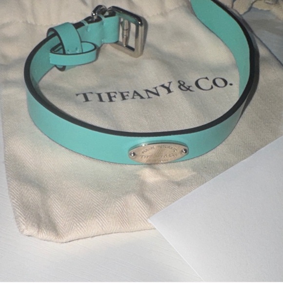 Tiffany & Co. | Dog | Tiffany Co Leather Collar In Teal | Poshmark